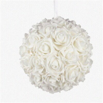 Whispering Petals Soft Touch Foam Rose Flower Kissing Ball - Elegant 10 ...