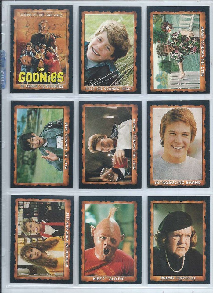 The Goonies 1985 Topps Trading Cards *PICK FROM LIST* | eBay