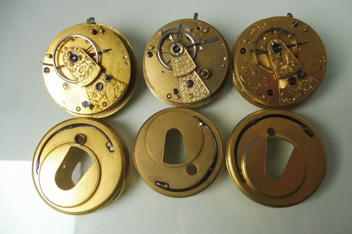 Clockwork Pocket Watches, 3 Old Clockworks, Key Wind | eBay