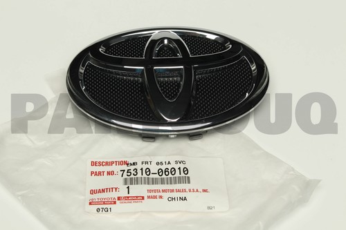 7531006010 Genuine Toyota EMBLEM ASSY, RADIATOR GRILLE 75310-06010 | eBay