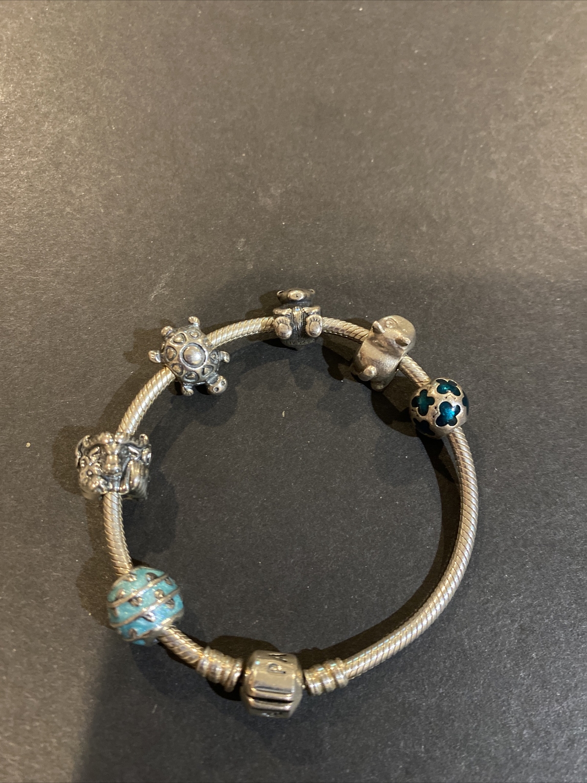 Authentic Pandora Sterling Silver 925 Bracelet with 6… - Gem