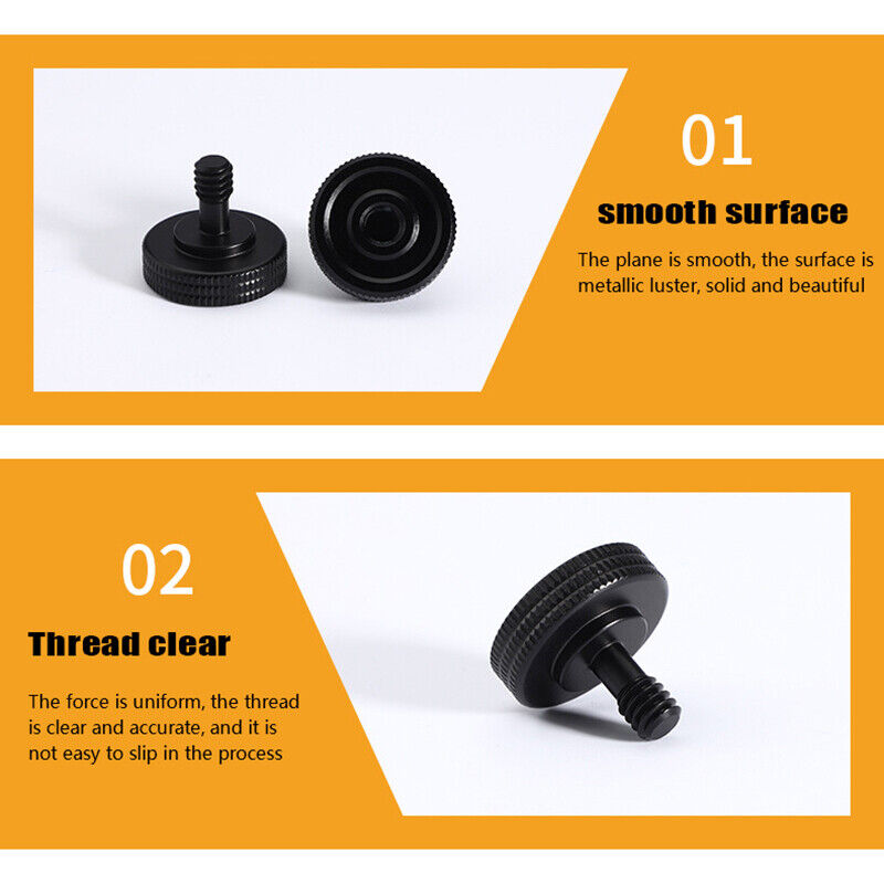 1/4" Dual Nuts Tripod Double Layer Thread Screw Mount Adapter For ...