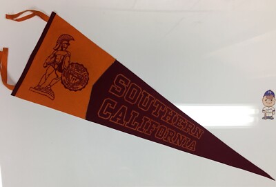 1960's Southern California Trojans USC University Pennant 11x35 ...