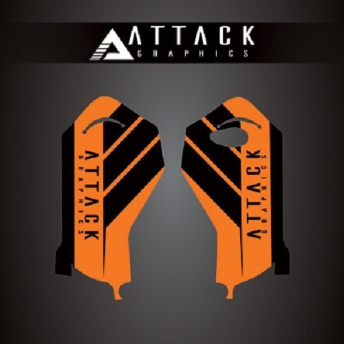 Attack Graphics Renegade Lower Fork Guard Decal Orange | eBay