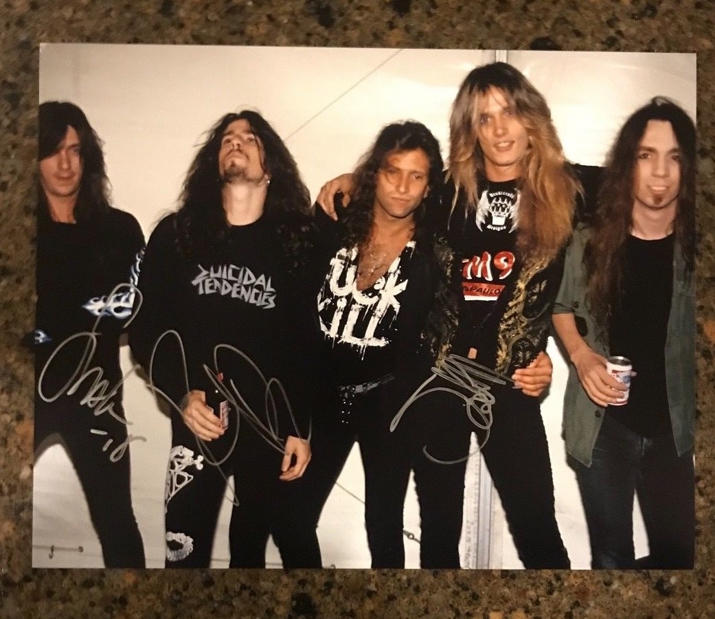 * SKID ROW * signed autographed 11x14 photo * SNAKE SABO, HILL, BOLAN ...