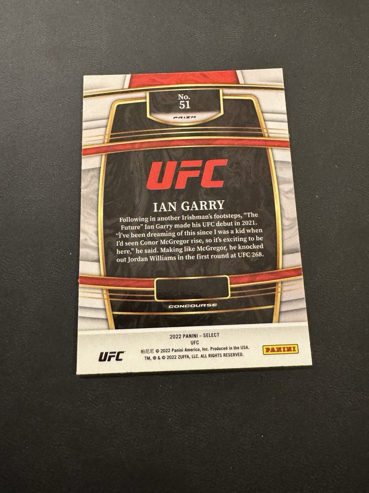 2022 Panini Select UFC #51 Ian Garry Silver Prizm Concourse RC | eBay