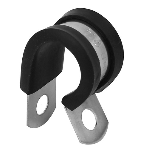 14mm Dia EPDM Rubber Lined P Clips Cable Hose Pipe Clamps Holder 5pcs ...