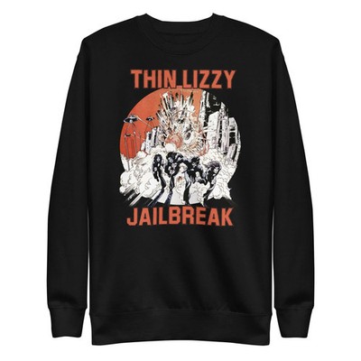 Thin Lizzy Jailbreak Mens Sweatshirt Black Officially Licensed | eBay