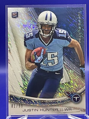 2013 Topps Platinum #116 Justin Hunter Rookie RC Silver /99 Football ...
