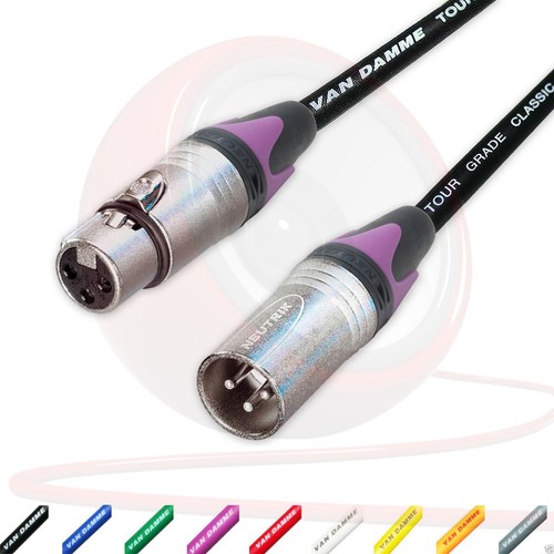 Van Damme Balanced Mic Cable. Neutrik XLR to XLR Cables. PURPLE ...