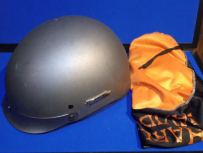 Harley Davidson Motorcycles Matte Silver/Gray Low Profile Half Helmet ...