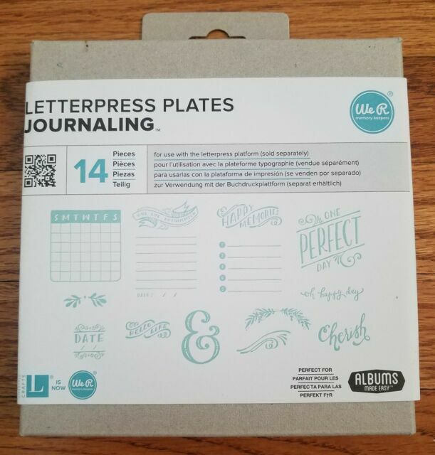 We R Memory Keepers Journaling Lifestyle Letterpress Plates for sale ...