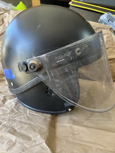 Vintage Denver Police Department Riot Helmet Full Flip Face Shield ...