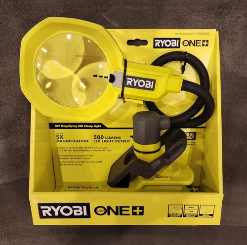 RYOBI 18V ONE+ Magnifying LED Clamp Light (PCL664B) *NEW/Sealed* | eBay