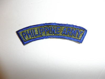 b1674 WW 2 Philippine Army tab blue on OD R9D | eBay