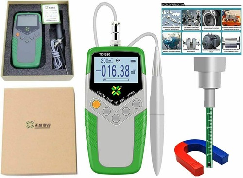 Digital Gauss Meter Tesla Flux Meter Magnetic Field Tester 1% Axial ...