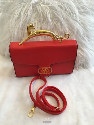 Luxury Women’s Handbag Purse Metal Handle Red Shoulder Bag | eBay