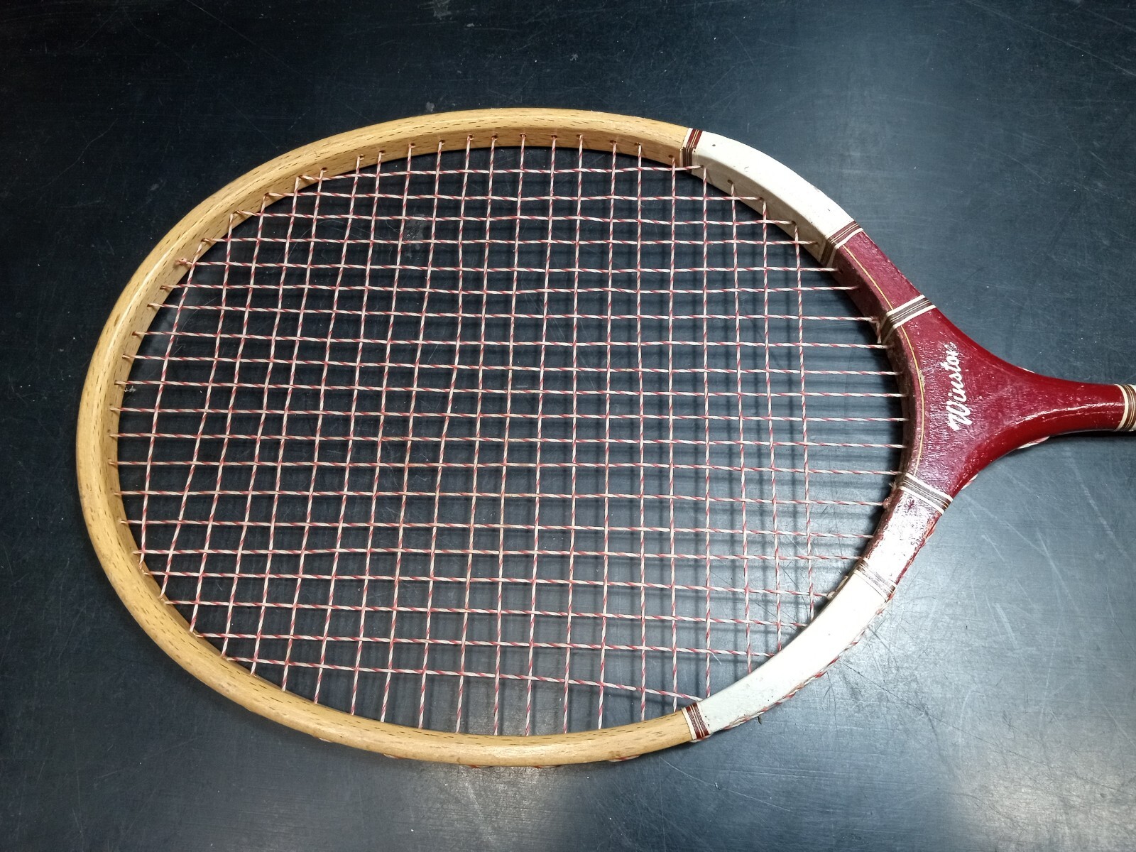 Vintage Winston Wooden badminton Tennis Racquet model All-Round needs ...