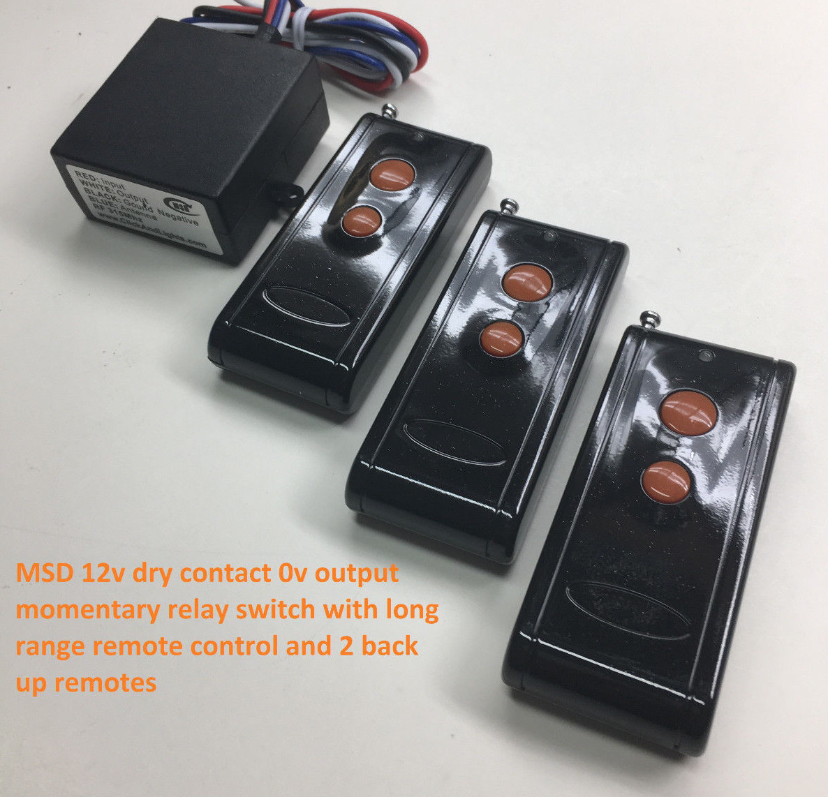 12V DC 15A 315mhz dry contact momentary relay switch 3 long range ...