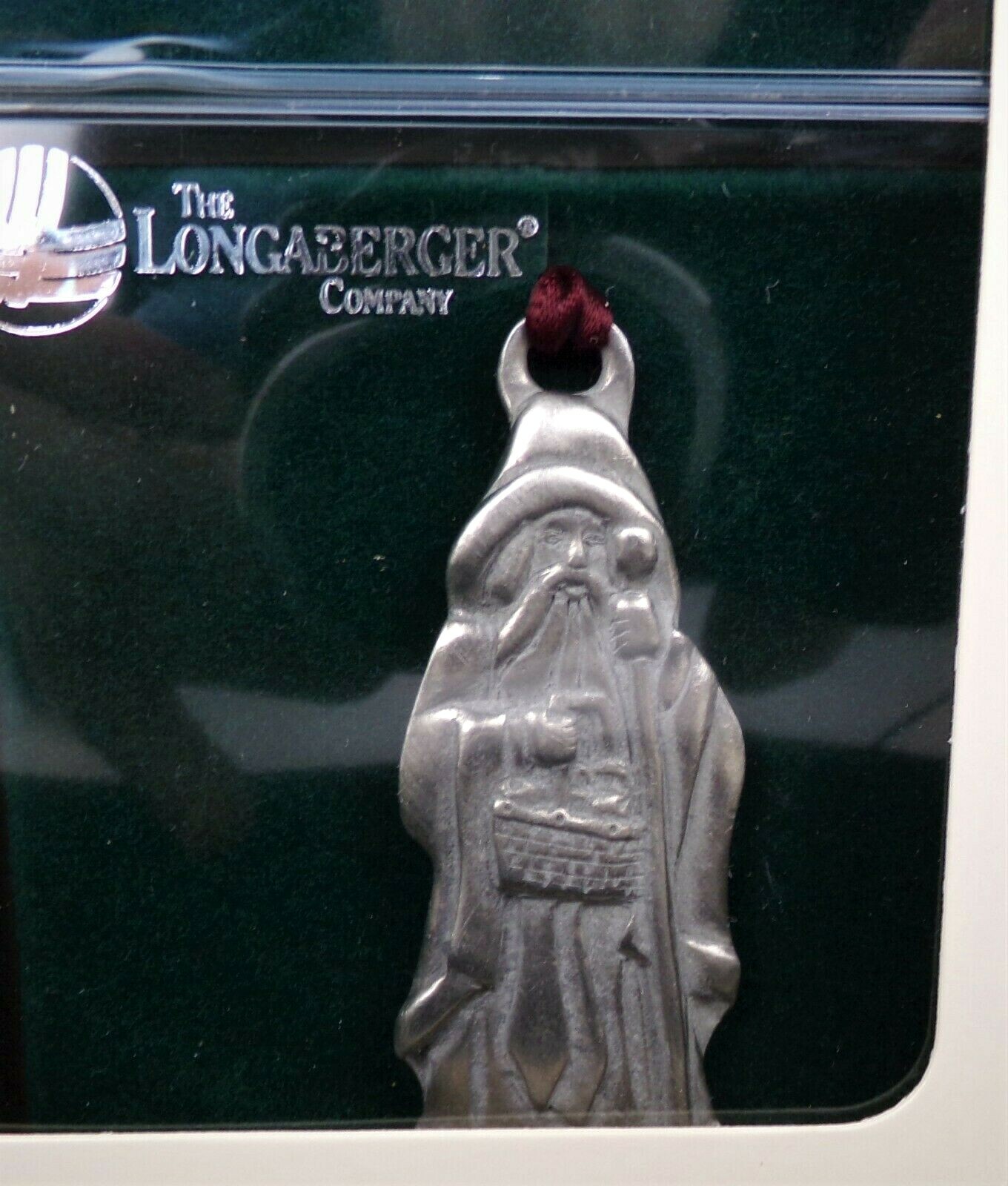 LONGABERGER SANTA COLLECTION ORNAMENTS Set of 4 Christmas Pewter 1990 ...