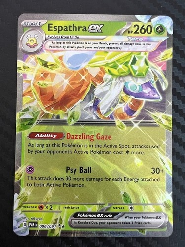 Espathra ex 2024 Scarlet & Violet: Paldean Fates #006/091 Double Rare ...