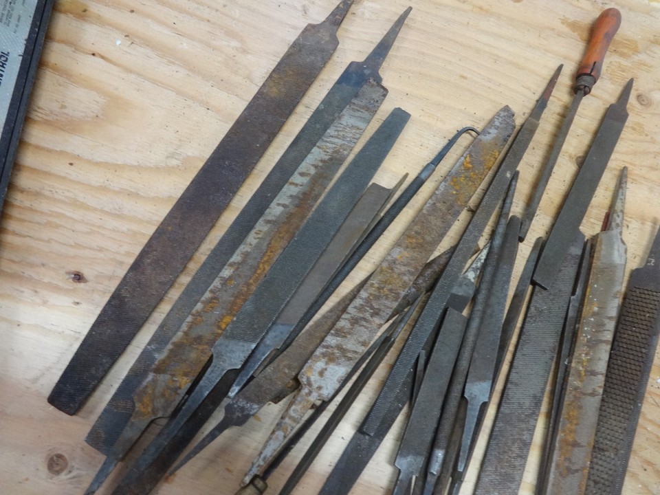 Lot of (34x) Antique and Vintage Files Rasps Rat Tail Flat Group MADE ...