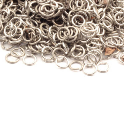 Wholesale lot (1200) silver metal jump split ring loop jewelry findings ...