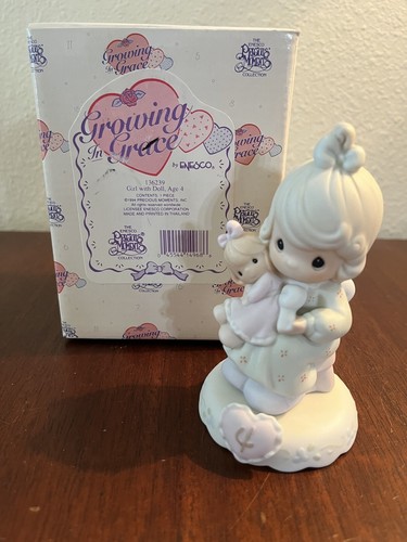 Precious Moments Growing in Grace Girl with Doll Age 4 1994 136239 MIB ...