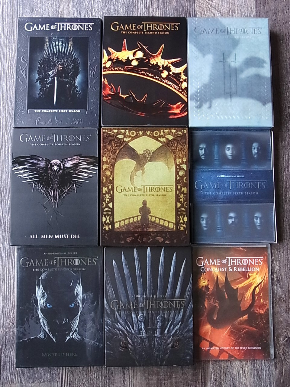 Game of Thrones: The Complete Series- Seasons 1-8 (DVD, 2011) VG+ w ...