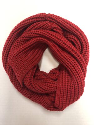 J CREW Women's Infinity Scarf Red Chunky Knit NWOT | eBay
