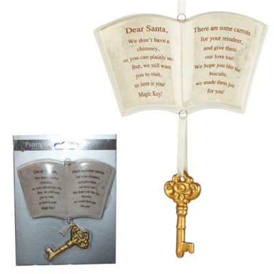 Novelty Christmas Gift - 11cm Ornament - Santa's Magic Key with Book | eBay