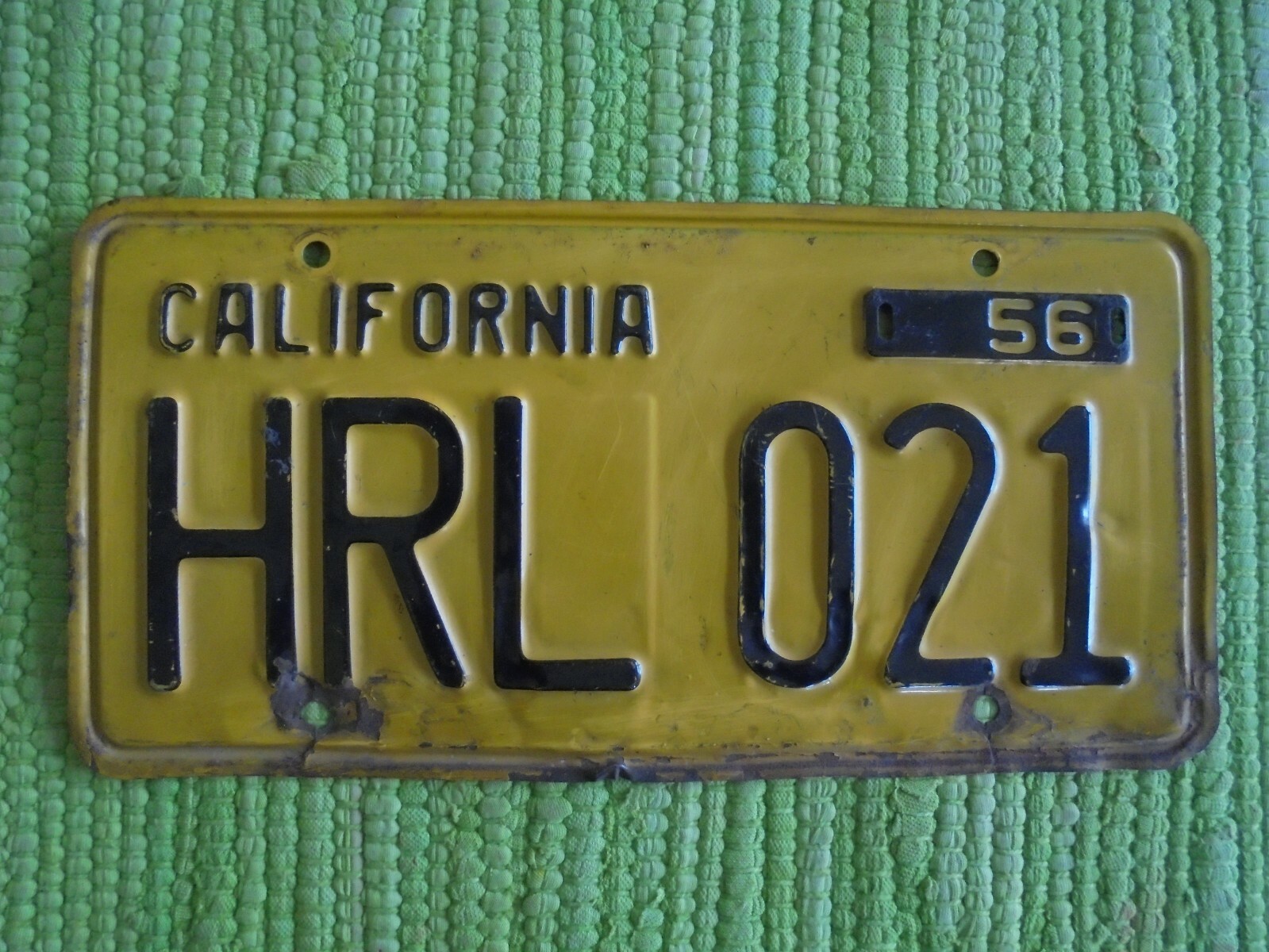 1956 California License Plate CA Tag 56 HRL 021 | eBay