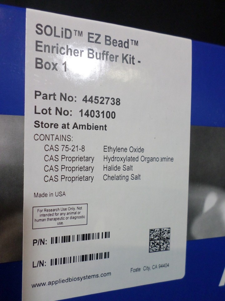 APPLIED BIOSYSTEMS SOLiD EZ Bead E10 E20 E80 Enricher Buffer Reagent ...