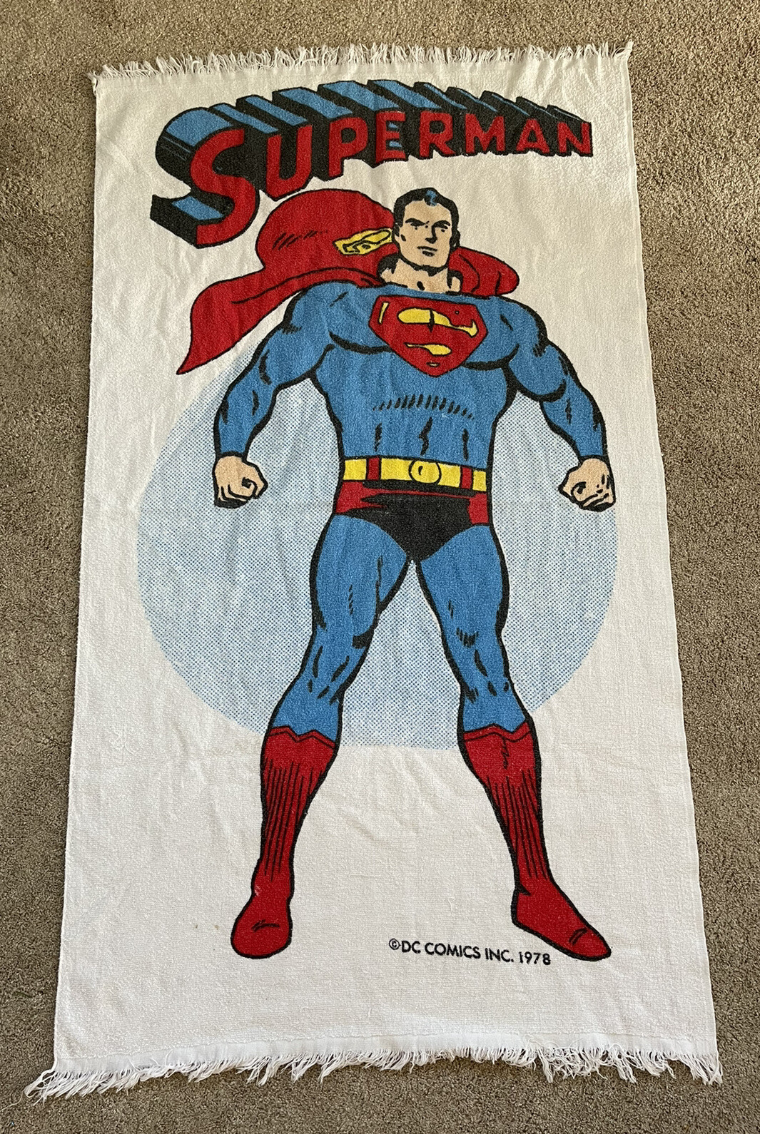 Vintage Original 1978 Superman Bath/Beach Towel 30"x54" DC COMICS | eBay