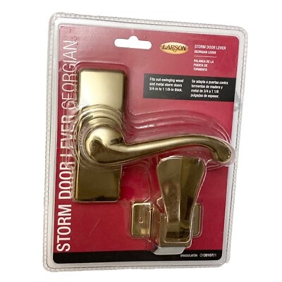 Storm Door Latch Larson Georgian Lever Handle Gold Brass Finish ...