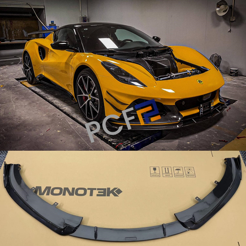 For Lotus Emira 2023-2024 Dry Carbon Monotek style Front Bumper Lip ...