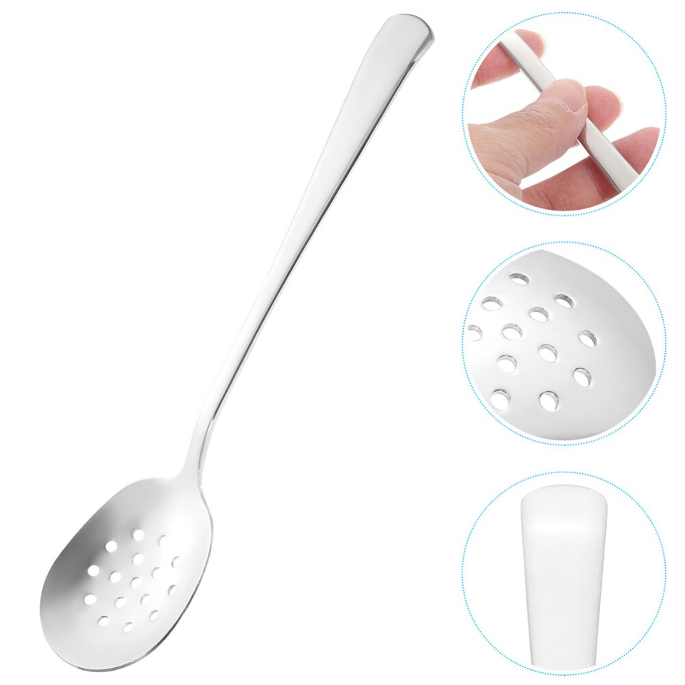 2 Pcs Drain Spoon Stainless Steel Small Dining Practical Lightweight | eBay