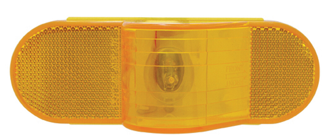 6" Oval Mid Trailer Turn Signal Light - Amber Lens Polycarbonate Lens ...