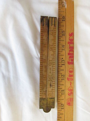 Vintage Stanley No 61 Folding Boxwood Wood Brass Rule Ruler 2 Feet 24 ...