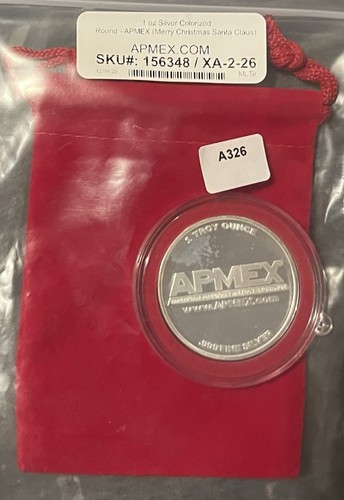 APMEX 1 Troy Oz Silver Colored Christmas Ornament W/bag | eBay