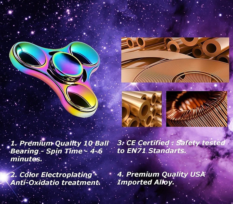 Stainless Steel Fidget Spinner High Speed Metal Hand Spinner for Edc ...