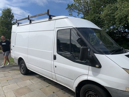 Ford Transit Van Medium Wheelbase With Roof Rack, Tow Bar & Racking ...