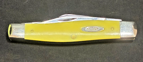 CASE XX LARGE STOCKMAN POCKET KNIFE YELLOW SYNTHETIC CARBON STEEL 3375 ...