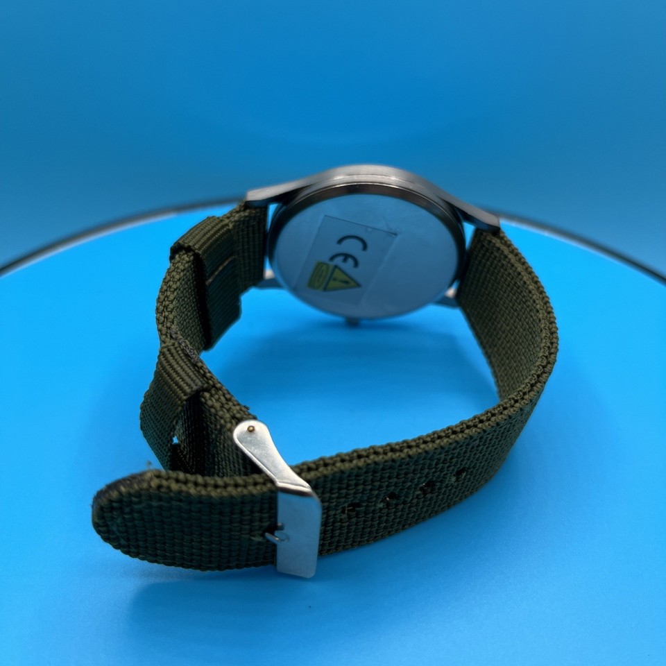 NEW Soki Field Watch 41mm With Green 24 Hr Dial / Green NATO Strap ...