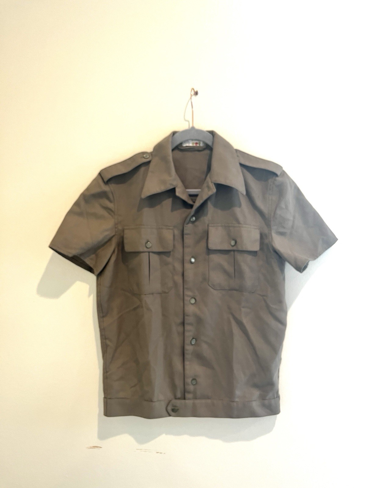 Vintage german military uniform shirt, short sleeves,… - Gem