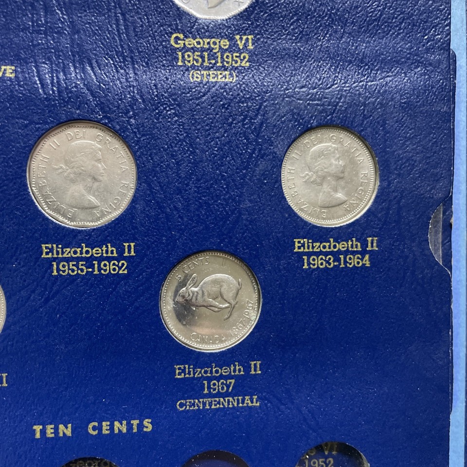 Whitman Canadian Canada Type Set Collection 9522 Coin Album With 25 ...