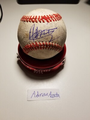 Autographed Baseball game used ADRIAN ACOSTA Los Angeles Angels | eBay