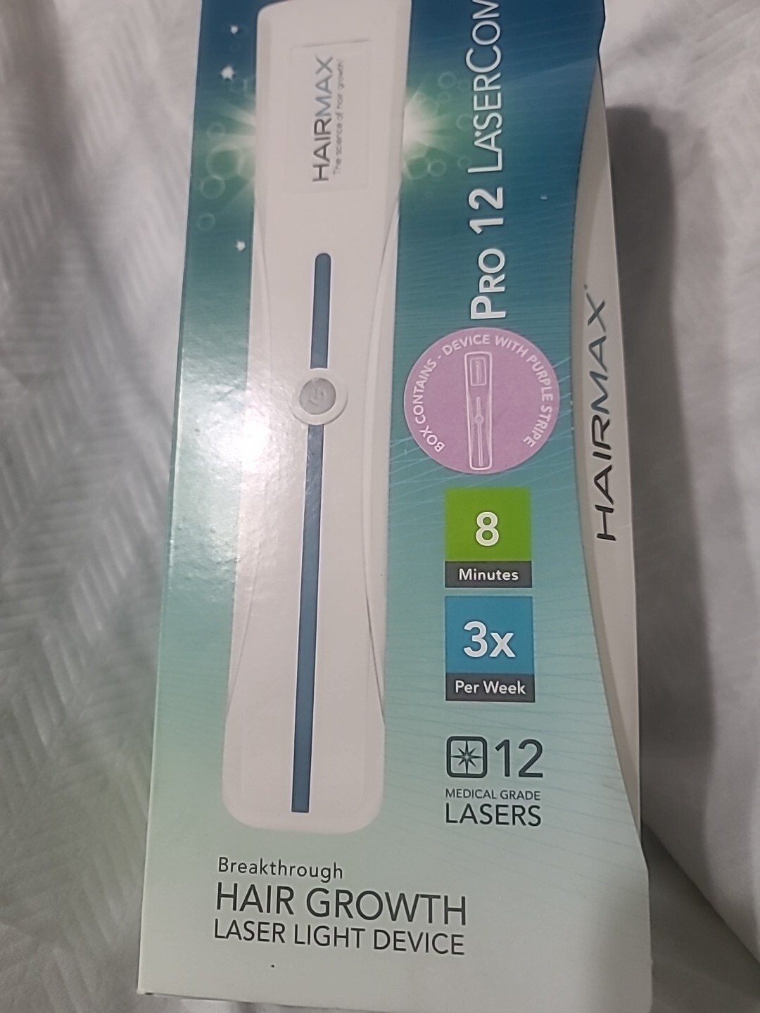 Hairmax Professional 12 Purple Laser Comb w/ Case - OPEN BOX | eBay