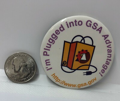 I'm Plugged Into GSA Advantage! Advertising Pin | eBay