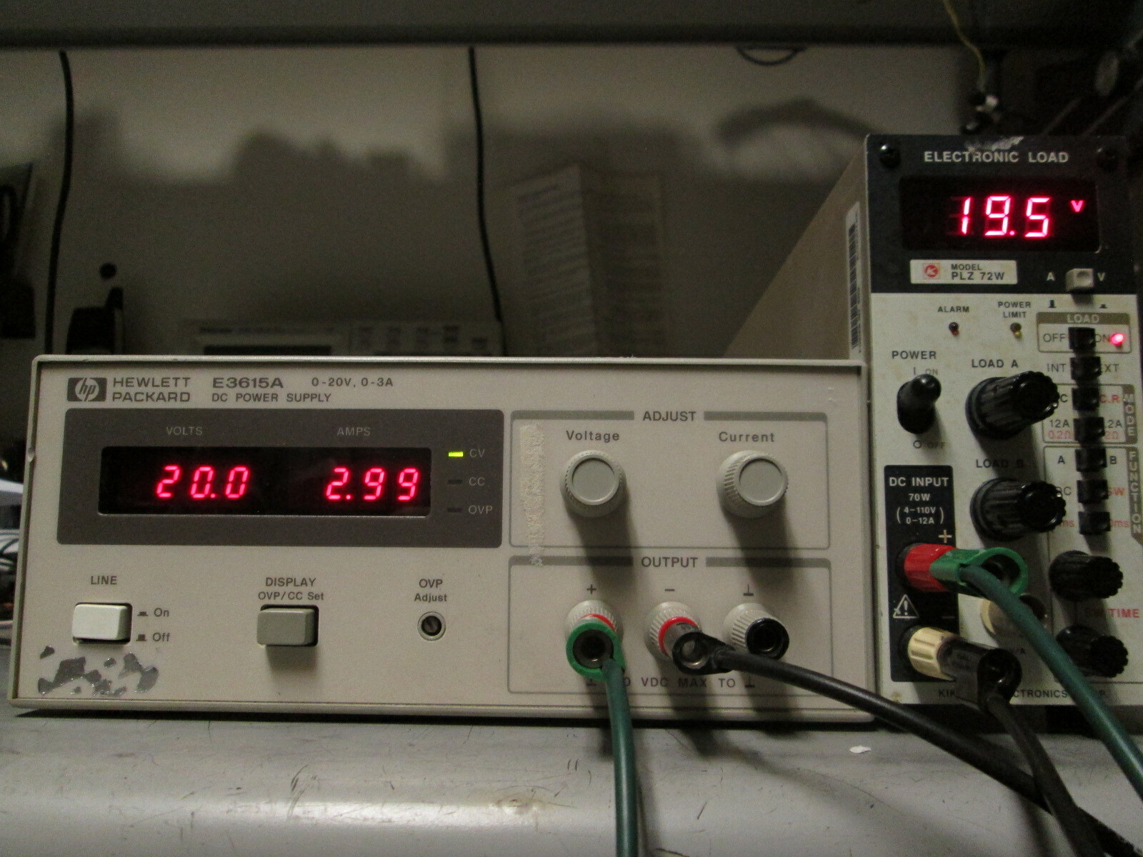 HP E3615A Lab Power Supply TESTED! 0 to 20V, 3A Hires V/A meters ...